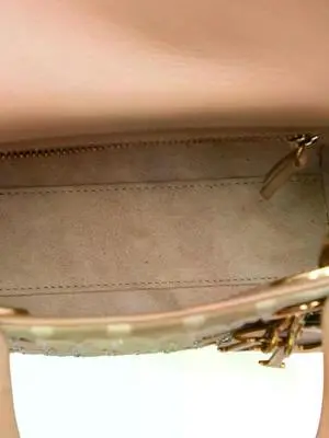 Dior 2020 Mini Suede Beaded Ribbon Lady Satchel