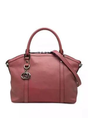 Gucci 2000-2015 Medium Calfskin Gg Charm Dome Satchel
