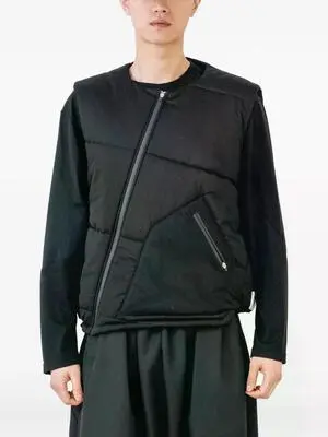 YOSHIOKUBO Asymmetrical Zip-up Padded Gilet
