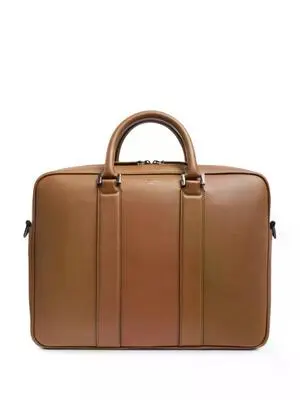 LANCEL Edgard Leather Briefcase - Brown