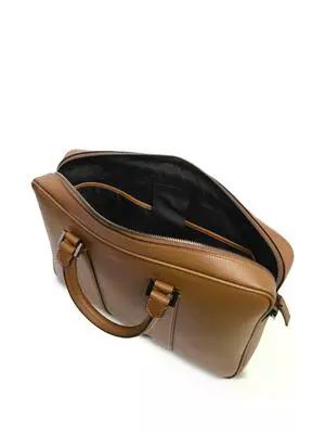LANCEL Edgard Leather Briefcase - Brown