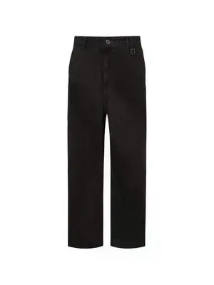 WOOYOUNGMI Logo-patch Straight-leg Trousers - Black