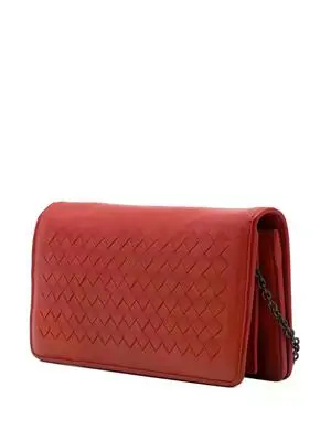 Bottega Veneta Nappa Intrecciato Continental Wallet On Chain Crossbody Bag