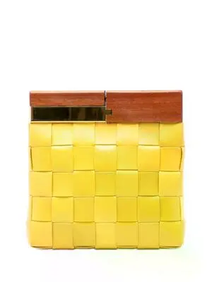 BOTTEGA VENETA 2012-2026 Lambskin Maxi Intrecciato The Snap Clutch Bag