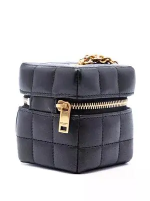 Saint Laurent 2023 Mini Lambskin Cassandre Cube On Chain Vanity Bag