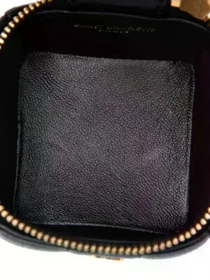 Saint Laurent 2023 Mini Lambskin Cassandre Cube On Chain Vanity Bag
