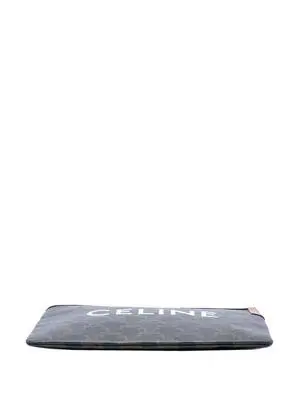 Celine 2020 Small Triomphe Coated Canvas Clutch Bag