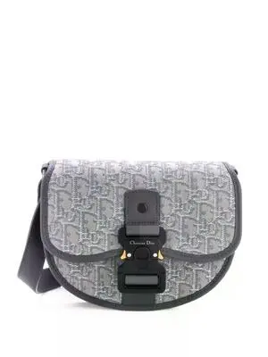 Dior Gallop Flap Messenger Bag Oblique Canvas Mini Crossbody Bag - Grey
