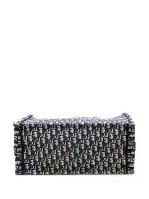 Dior 2018 Large Oblique Embroidered Canvas Book Tote Bag