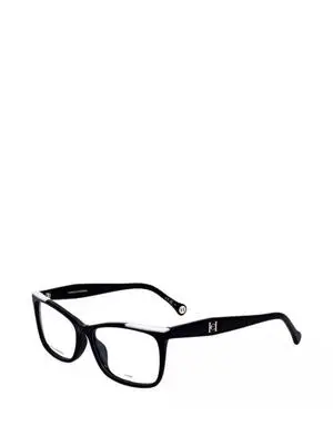 Carolina Herrera Logo-plaque Square-frame Glasses - Black