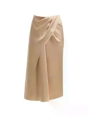 Elie Saab Draped Wrap-style Midi Skirt
