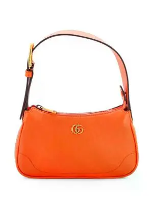 Gucci Aphrodite Leather Mini Shoulder Bag - Orange