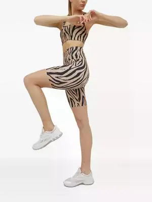 P.E Nation Zebra-print Compression Shorts