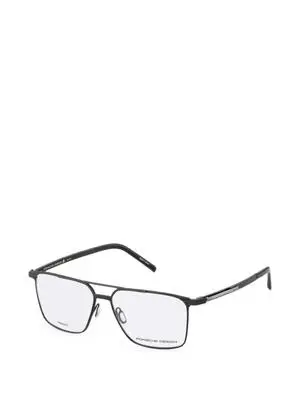 Porsche Design Double-bridge Rectangle-frame Glasses - Black