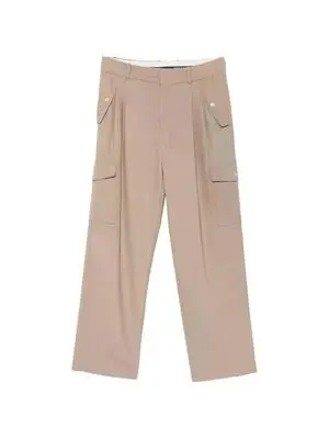 Drole De Monsieur Pleated Cargo Pants - Neutrals