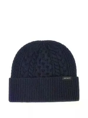 Carhartt Work In Progress Caster Cable-knit Beanie - Blue