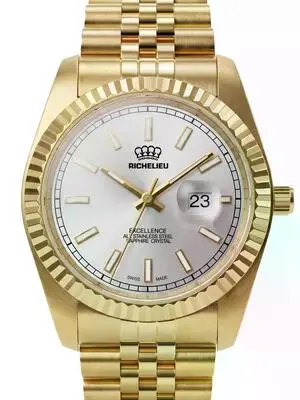 RICHELIEU SWISS Excellence 38mm Automatic Watch With Fluted Bezel
