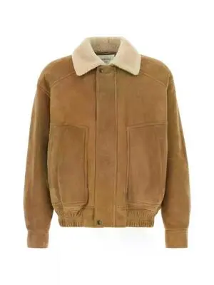 Saint Laurent Shearling-collar Suede Jacket