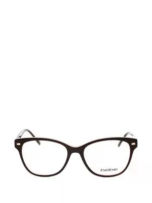 Bebe Eyeglasses With Leopard Print Detail - Brown