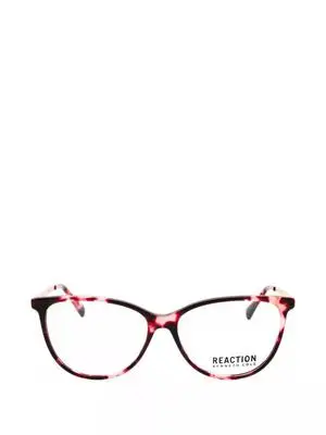 KENNETH COLE Tortoiseshell-effect Oval-frame Glasses - Red
