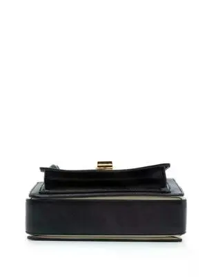 Prada 2010-2026 Bicolor Saffiano Double Turn Lock Top Handle Bag Handbag