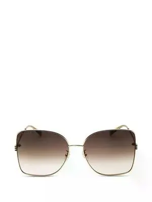 Gucci Oversized Square-frame Sunglasses With -tone Details - Gold