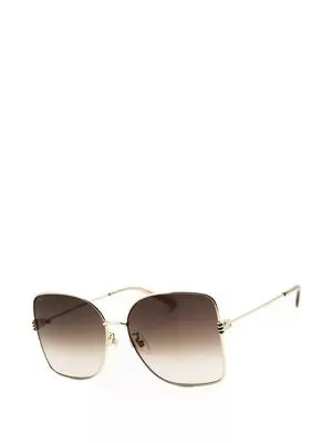 Gucci Oversized Square-frame Sunglasses With -tone Details - Gold
