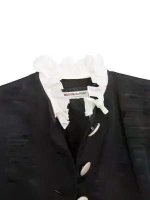 Saint Laurent 1990s Ruffle-collar Button-up Jacket