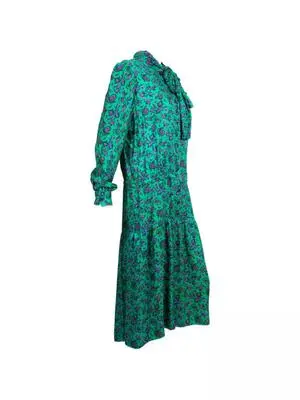 LANVIN 1975 Pussy-bow Midi Dress