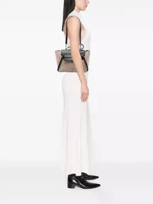 Celine 2015 Mini Felt And Calfskin Belt Satchel