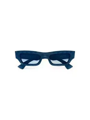 Gucci Gg Supreme Rectangle-frame Sunglasses