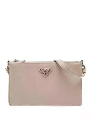 Prada 2013-2026 Mini Saffiano Lux Shoulder Bag - Brown