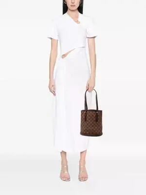 LOUIS VUITTON 2001 Damier Ebene Marais Bucket Bag