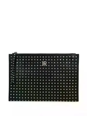 John Richmond Stud-embellished Clutch Bag - Black