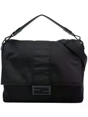 Fendi 2010-2026 Nylon Baguette Messenger Bag Satchel