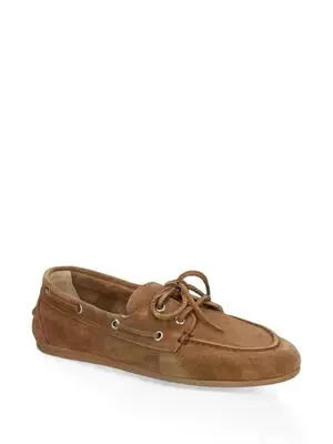 POSA Lace-up Suede Loafers