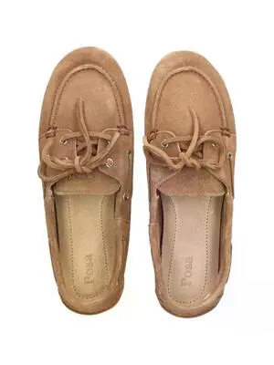 POSA Lace-up Suede Loafers