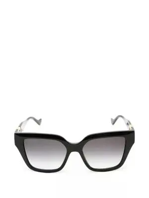 Gucci Interlocking G Square-frame Sunglasses - Black