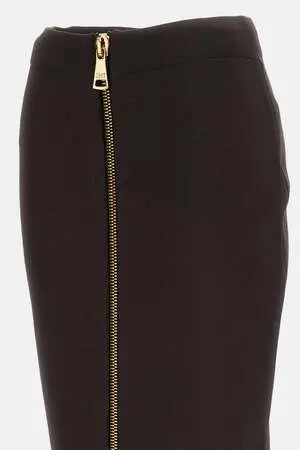 Elisabetta Franchi Gonna Midi In Maglia Con Zip