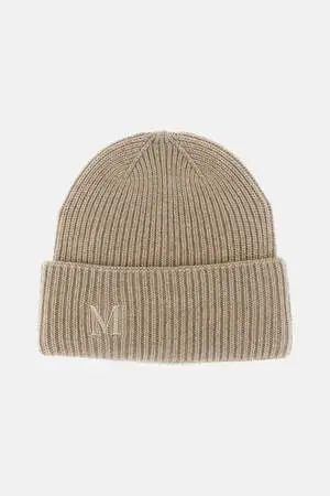 Max Mara Berretto In Cashmere A Coste - Beige