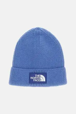 The North Face Berretto Con Risvolto E Logo Box Tnf - Azzurro