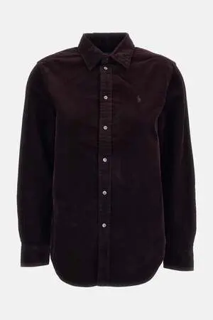 Polo Ralph Lauren Camicia In Velluto Di Cotone - Rosso