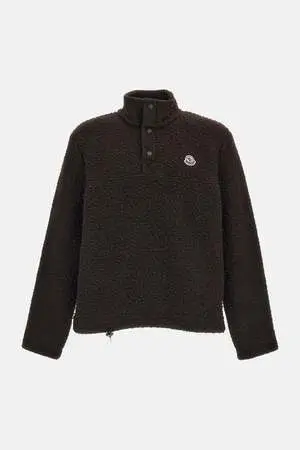 Moncler Felpa A Collo Alto Con Logo