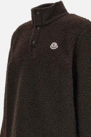 Moncler Felpa A Collo Alto Con Logo
