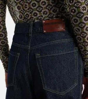 Dries Van Noten High-rise Wide-leg Jeans In Indigo