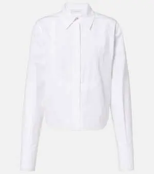 Sportmax Cotton Poplin Shirt With Classic Collar - White