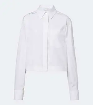 Sportmax Cotton Poplin Shirt With Classic Collar - White