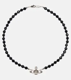 VIVIENNE WESTWOOD Messaline Embellished Choker Necklace