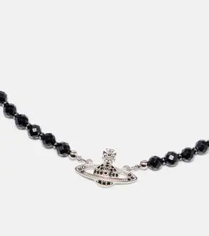 VIVIENNE WESTWOOD Messaline Embellished Choker Necklace