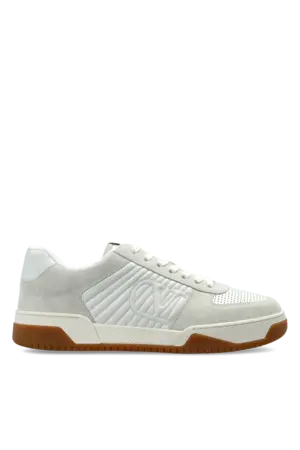 Valentino Garavani Leather And Suede Lace-up Sneakers